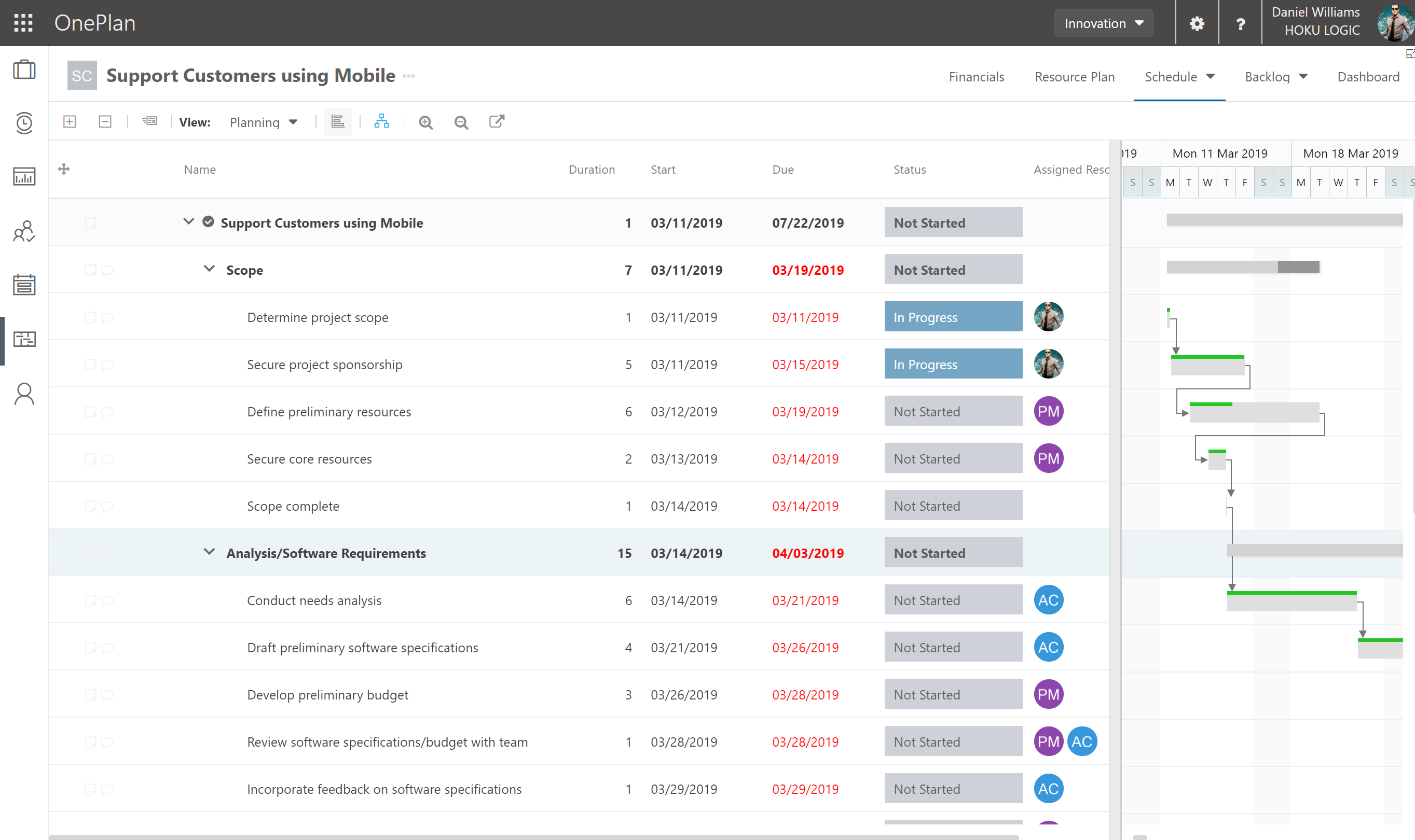 Syn with Project | OnePlan