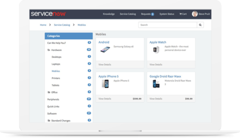 SNow Request Portal | OnePlan